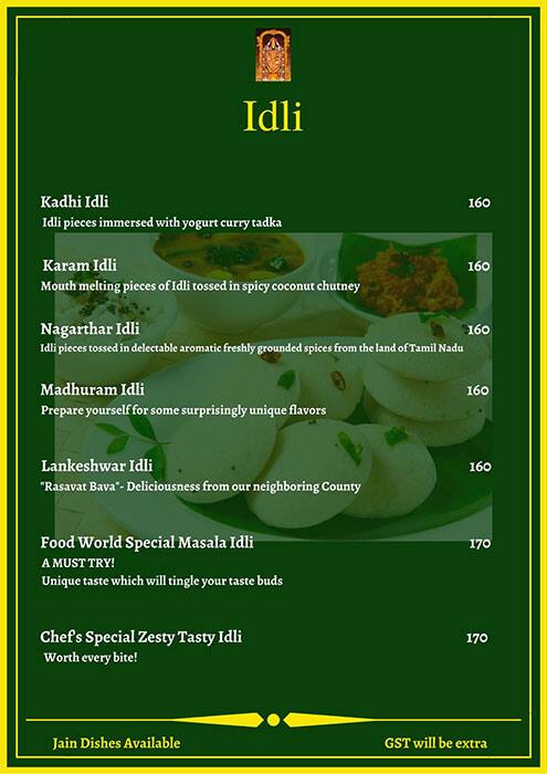 Menu at Balaji Food World, Mumbai