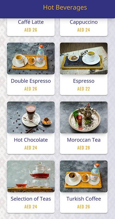 Menu at Mezze Restaurant, Abu Dhabi