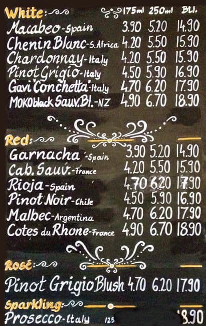 Menu at The Rocket pub & bar, London, 11-13 Churchfield Rd