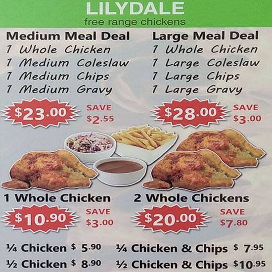 Menu at Taylor Lakes Chicken & Salad House restaurant, Taylors Lakes