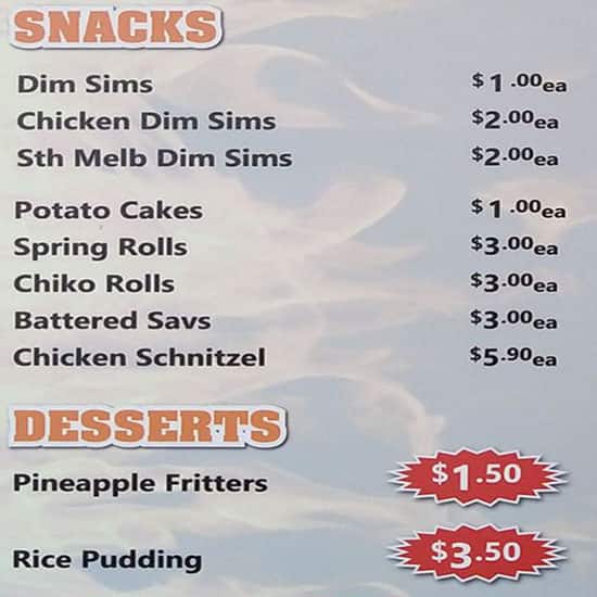 Menu at Taylor Lakes Chicken & Salad House restaurant, Taylors Lakes