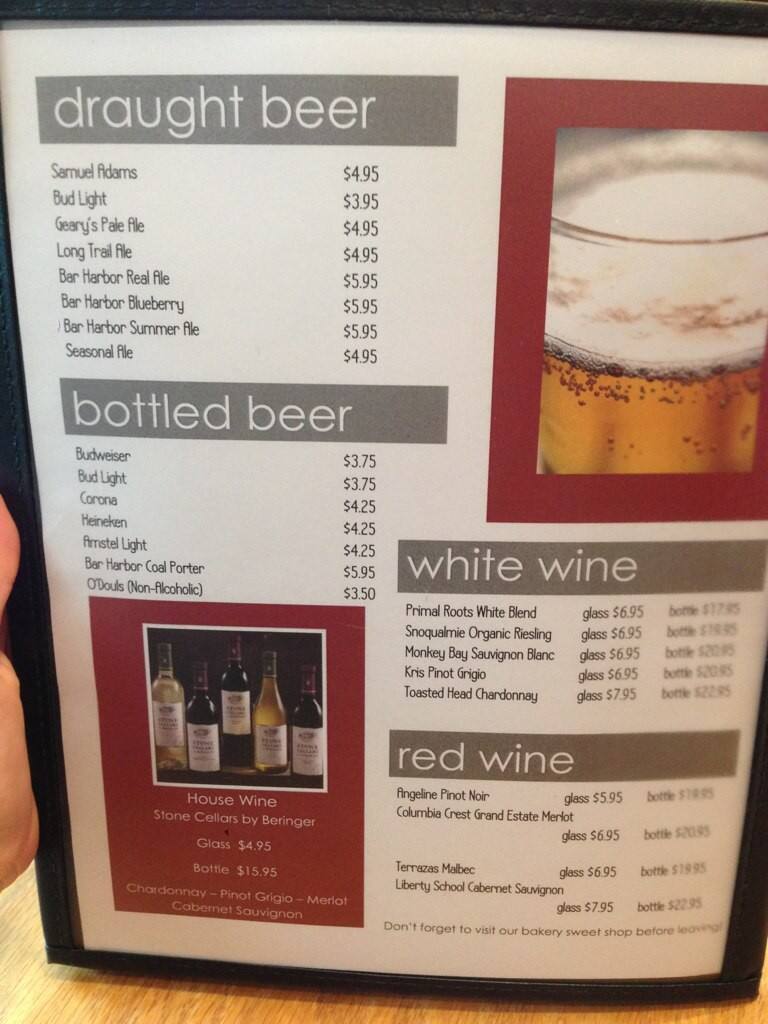 Menu at Colonel's Restaurant & Bakery, Mount Desert