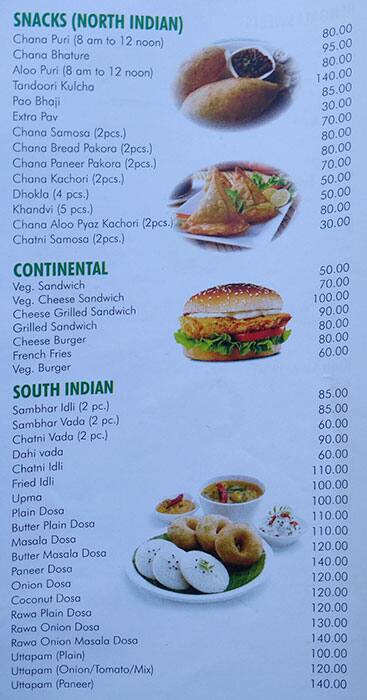 Bengal Sweet Corner Menu, Menu for Bengal Sweet Corner, Safdarjung, New ...