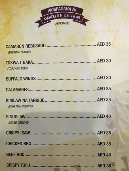 Carinderia Ni Tandang Sora Menu - Zomato