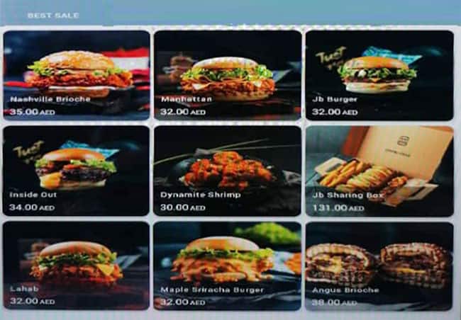 Menu at Just Burger, Al Hilli cafe, Al Ain