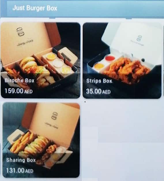 Menu at Just Burger, Al Hilli cafe, Al Ain