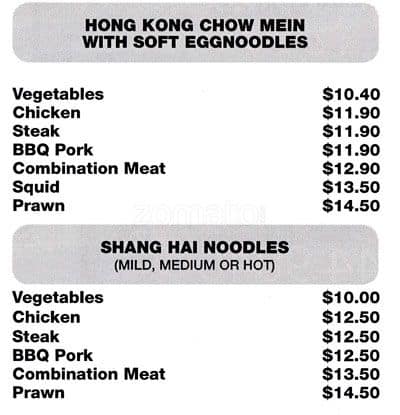 Menu at Top of Target Takeaways fast food, Auckland