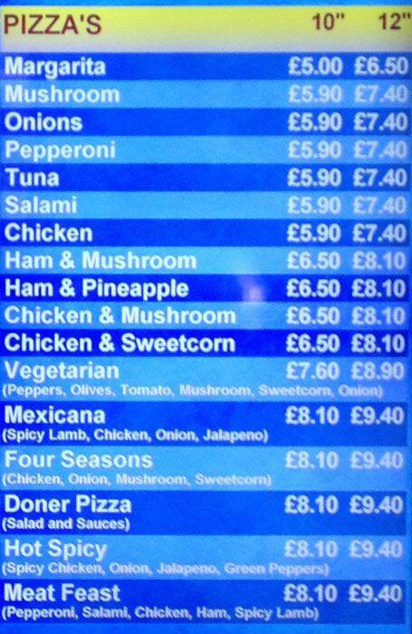 Menu at Uncle's Coffee & Sandwich Bar, Edinburgh