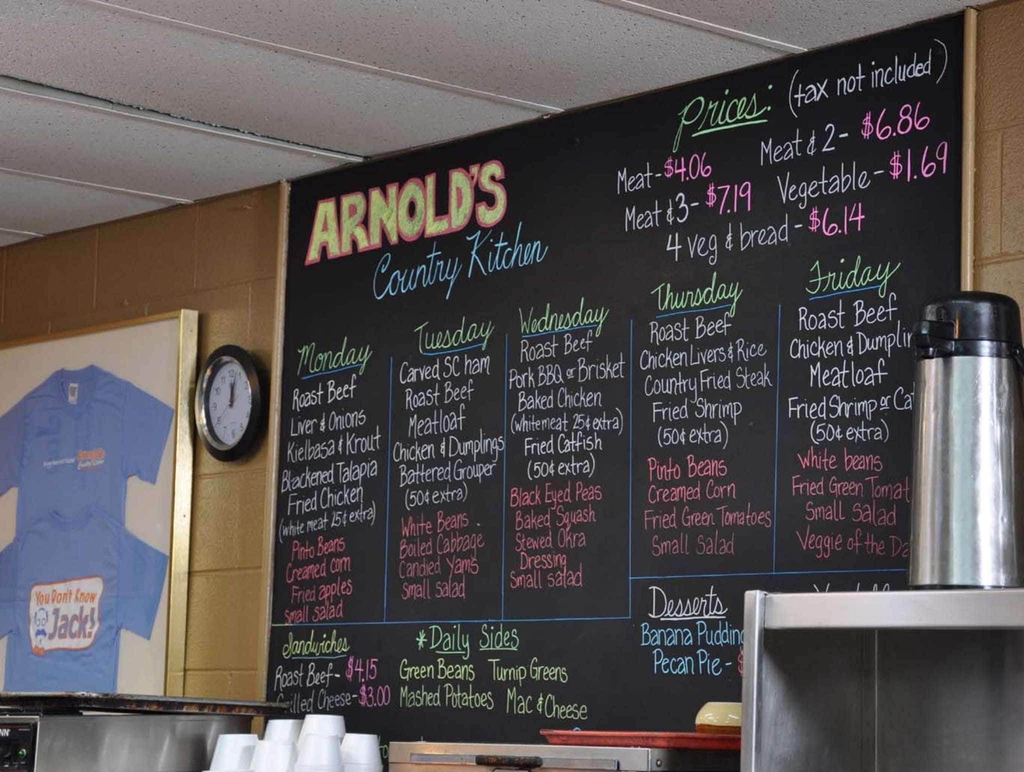 Menu at Arnold's Country Kitchen desserts, Nashville, 605 8th Ave S