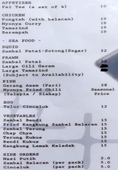 Lima Pulo Menu, Menu de Lima Pulo, Chow Kit, Kuala Lumpur - Zomato Malásia