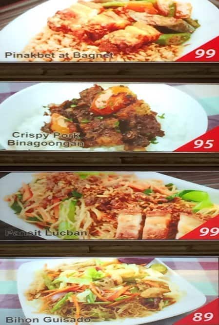 Menu at Isla Kusina restaurant, Quezon City, Eastwood