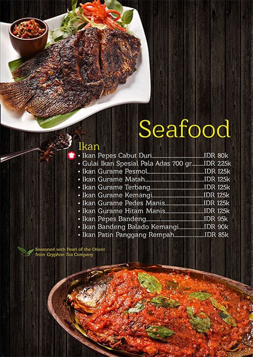 Menu at Pala Adas, Jakarta, Crown Golf Boulevard