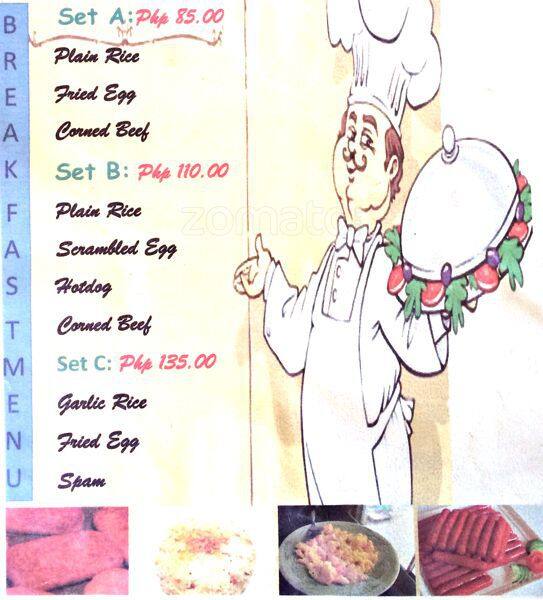 Menu at Green Lagoon Restaurant, Compostela