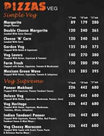 Menu of Pizza Jukebox, Anna Nagar West, Chennai