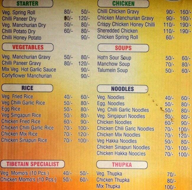 Menu at Hot & Spicy Chinese Food, Noida, J97C+MGM