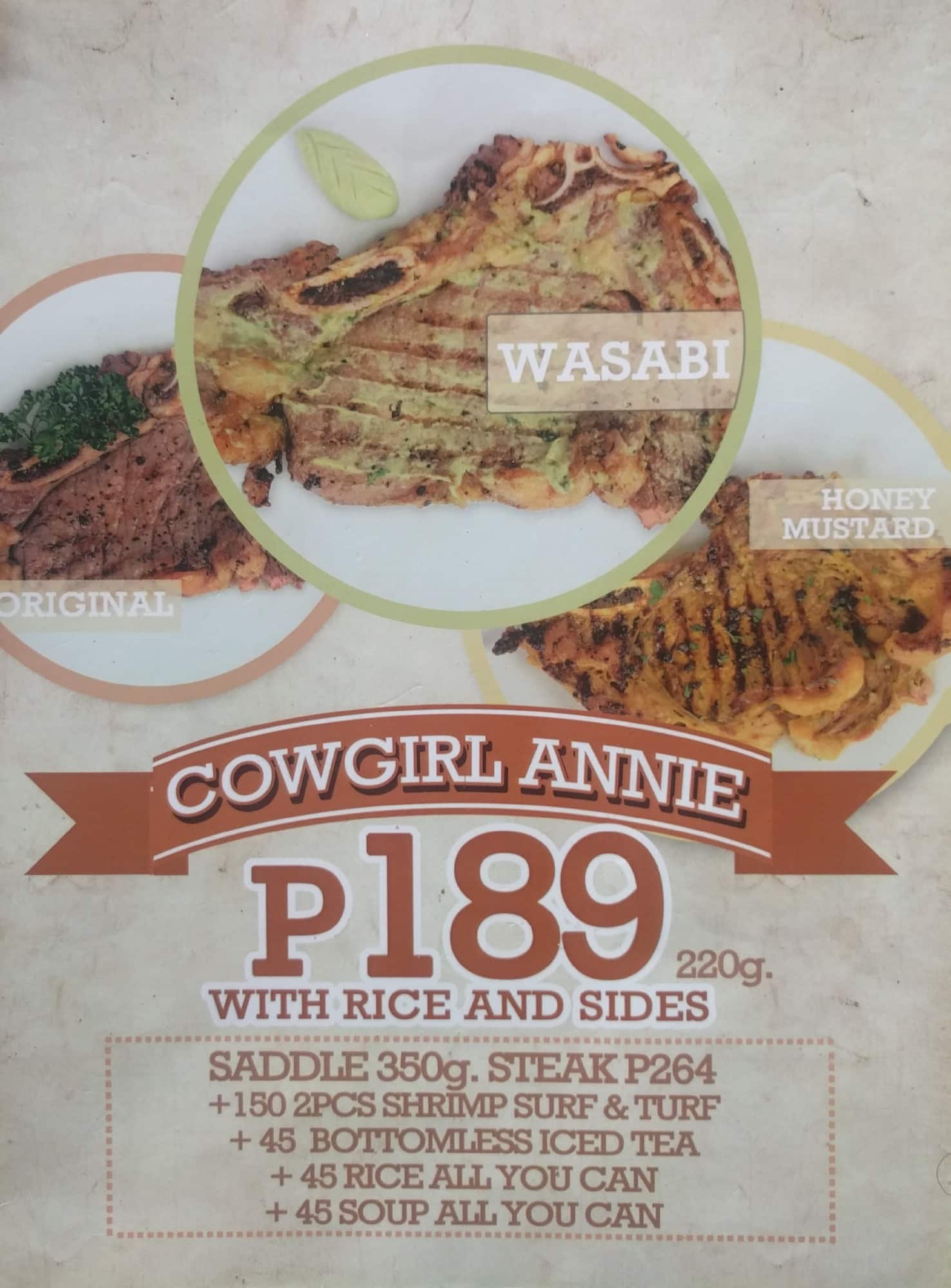 Menu at Brickfire steakhouse, Quezon City, Esteban Abada St