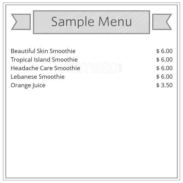Menu at Master Juice pub & bar, Bankstown, Bankstown central