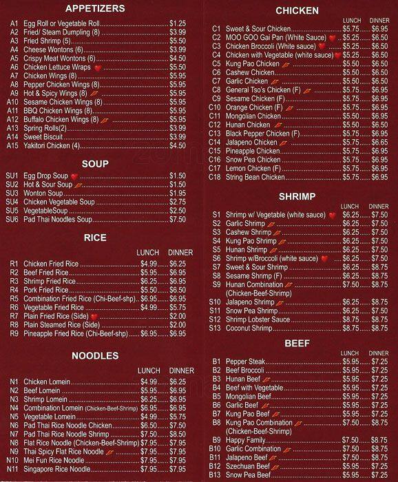 King China Express Menu, Menu untuk King China Express, Cedar Hill ...
