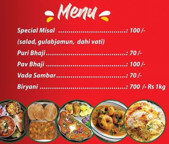 Menu of Rokade Misal House, Badlapur, Thane