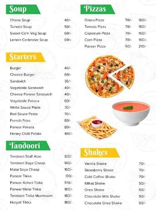 Menu of Lemon Twist, South City 2, Gurgaon