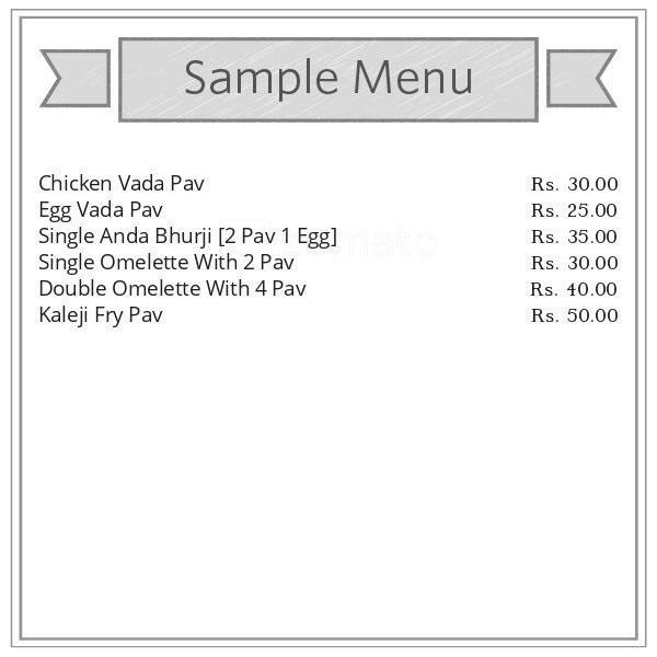 Menu of Shivnya Chicken Vada Pav Center, Kasarvadavli, Thane West, Thane