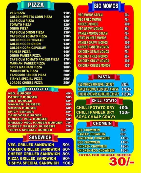 Menu of Vansh Pizza House, Baprola, New Delhi