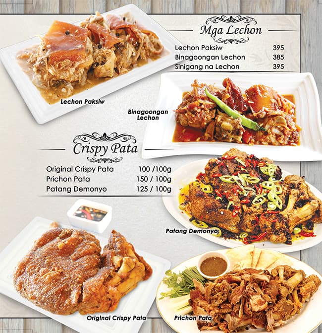 Menu at Mangan restaurant, Mandaluyong, SM Megamall Blg. B
