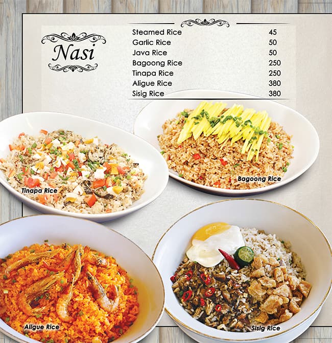 Menu at Mangan restaurant, Mandaluyong, SM Megamall Blg. B