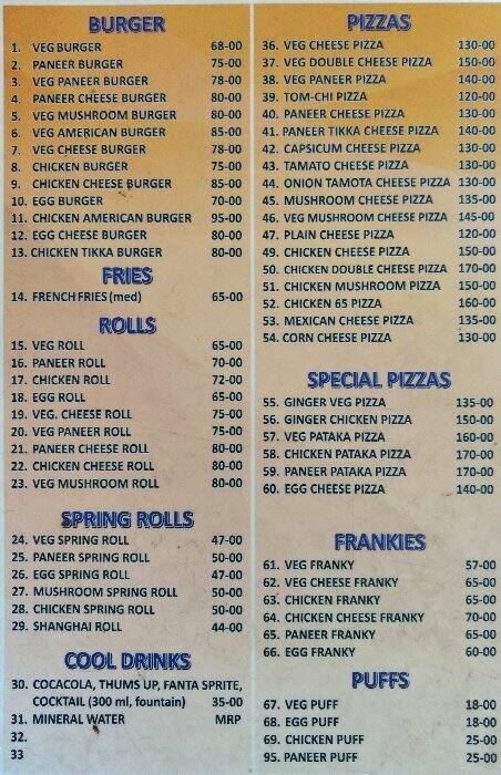 Tipsy Topsy Bakers Menu, Menu for Tipsy Topsy Bakers, Dilsukhnagar ...