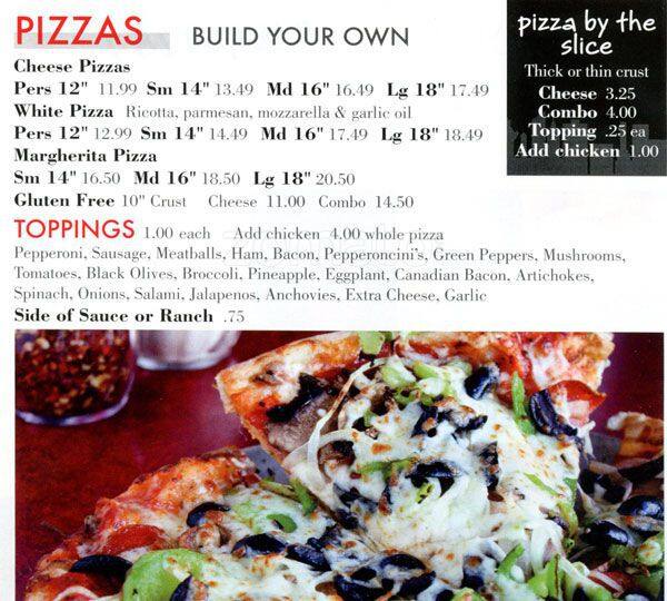 Menu at Lil' Ricci's DTC pizzeria, Greenwood Village