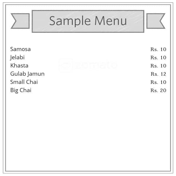 Menu of Sharma Tea House, Bhawanipur, Kolkata