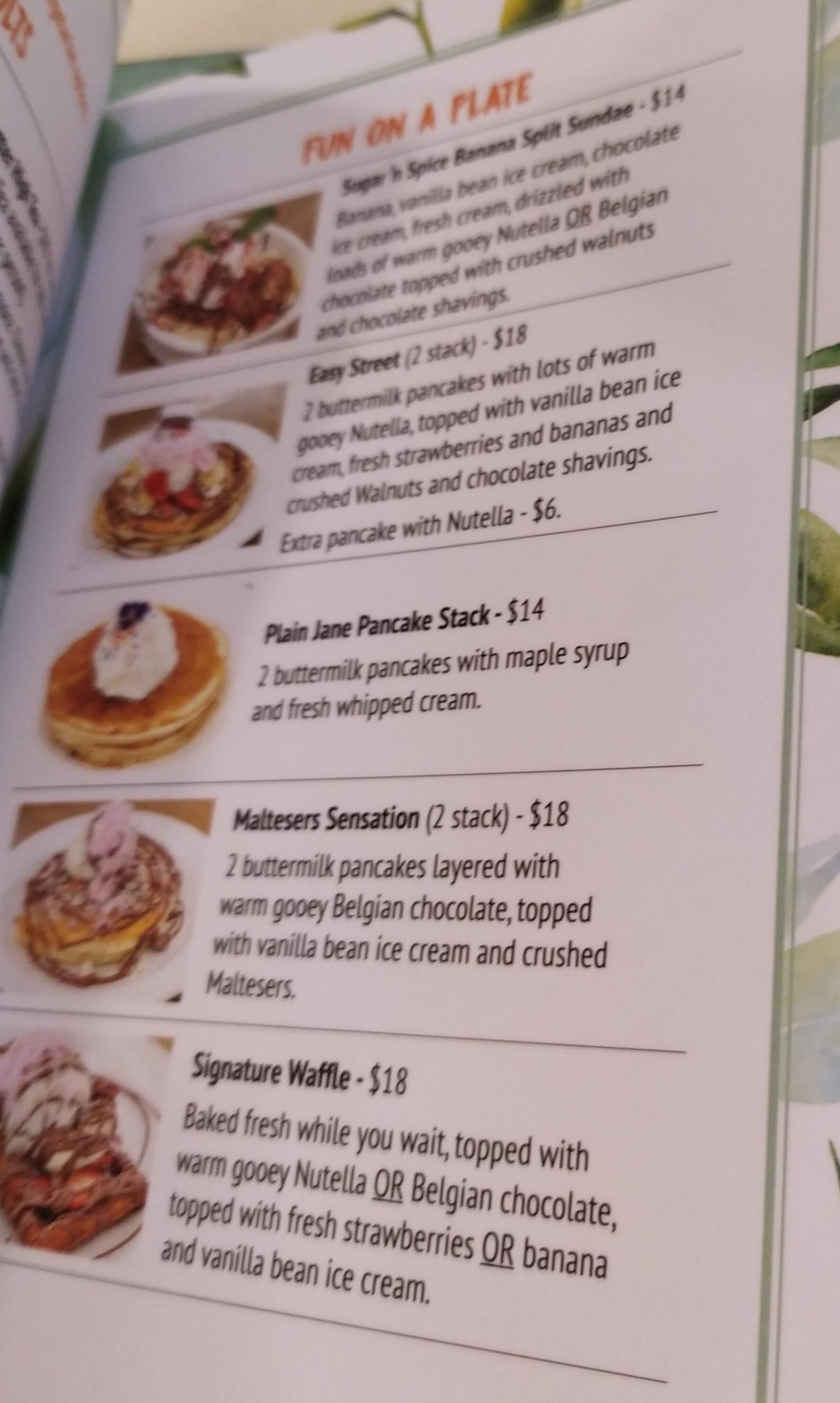 Menu at SUGAR 'N SPICE restaurant, Chatswood