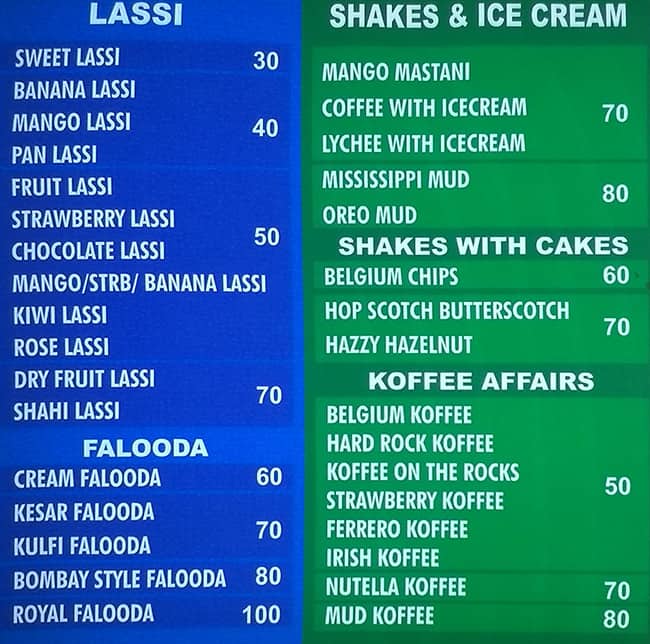 Menu at Lassi House, Bengaluru, Shop 339