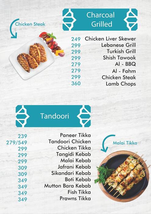 Menu at Barkaas Indo-Arabic Restaurant, Lucknow