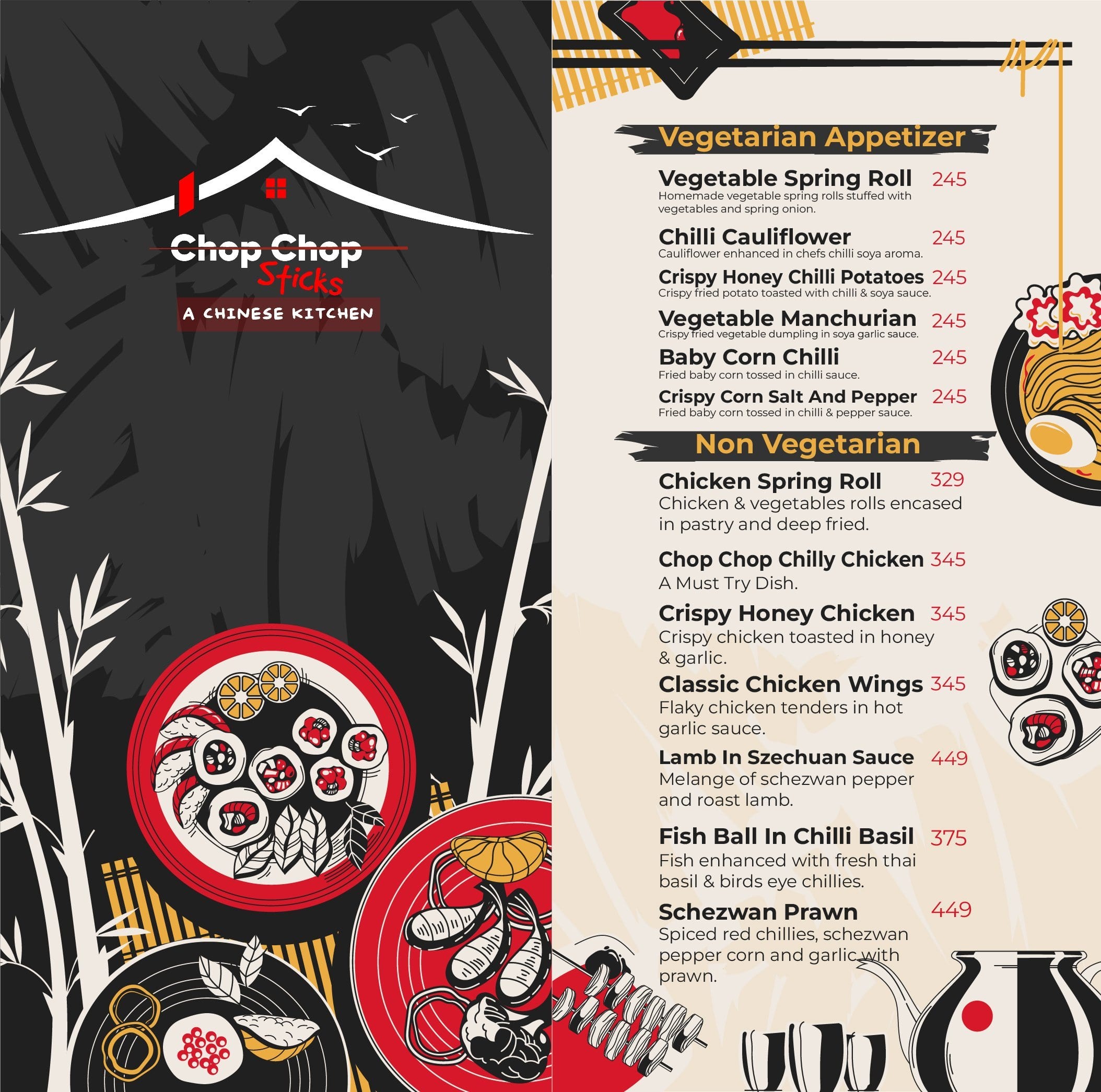Menu of Chop Chop Sticks, HSR, Bangalore