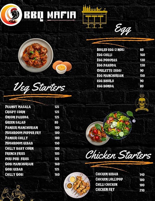 Menu of BBQ Mafia, Bommasandra, Bangalore