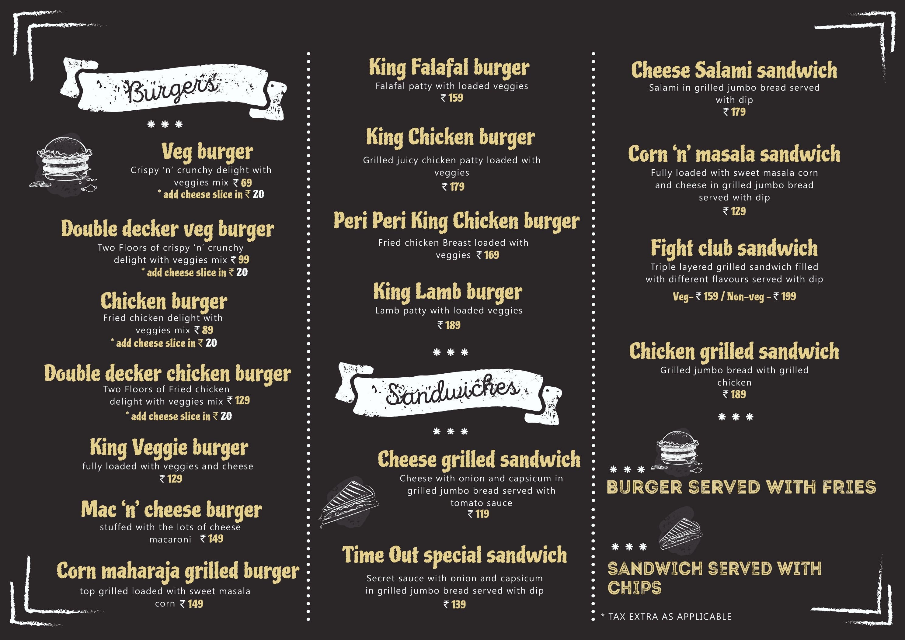 Time Out Cafe Menu,Menú para Time Out Cafe, Indirapuram, Ghaziabad - Zomato