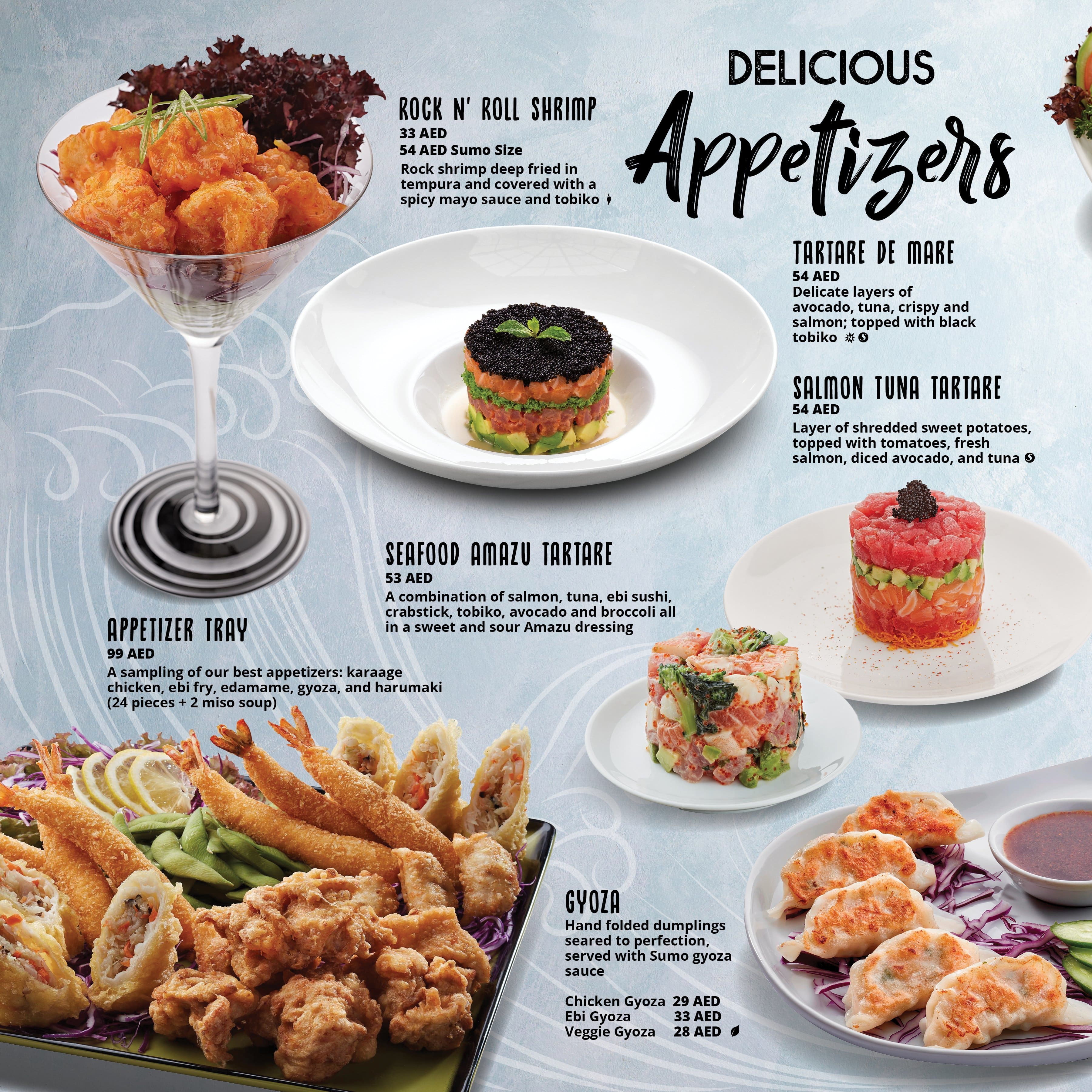 Menu at Sumo Sushi & Bento Masdar restaurant, Abu Dhabi, Master Institute