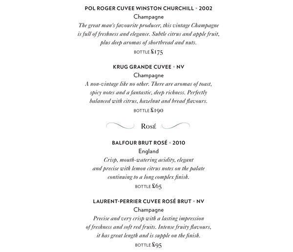 Menu at Melody at St Paul's restaurant, London