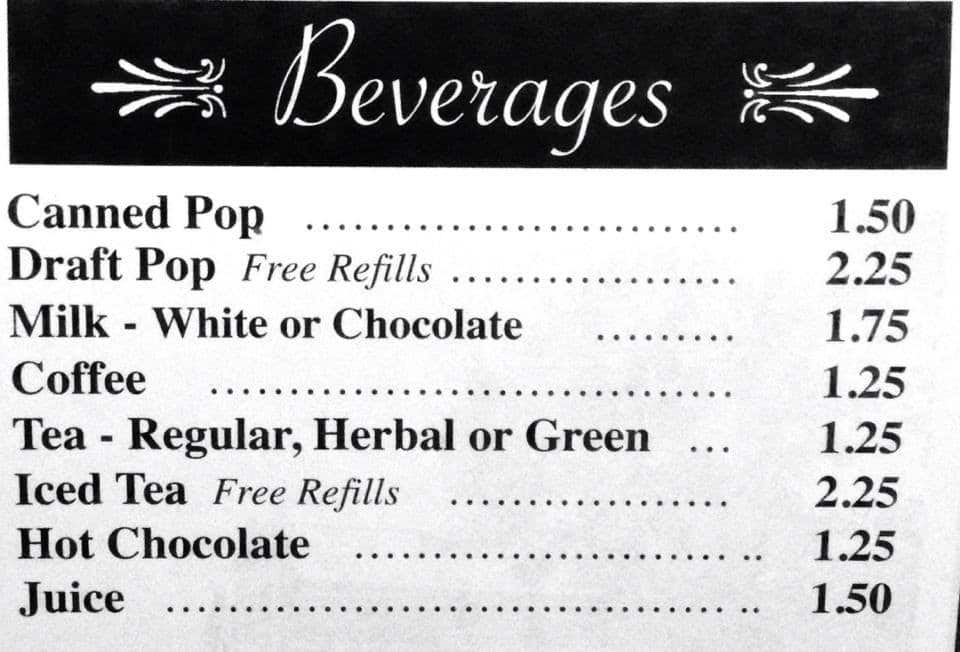 Menu at The Grand restaurant, Ludington