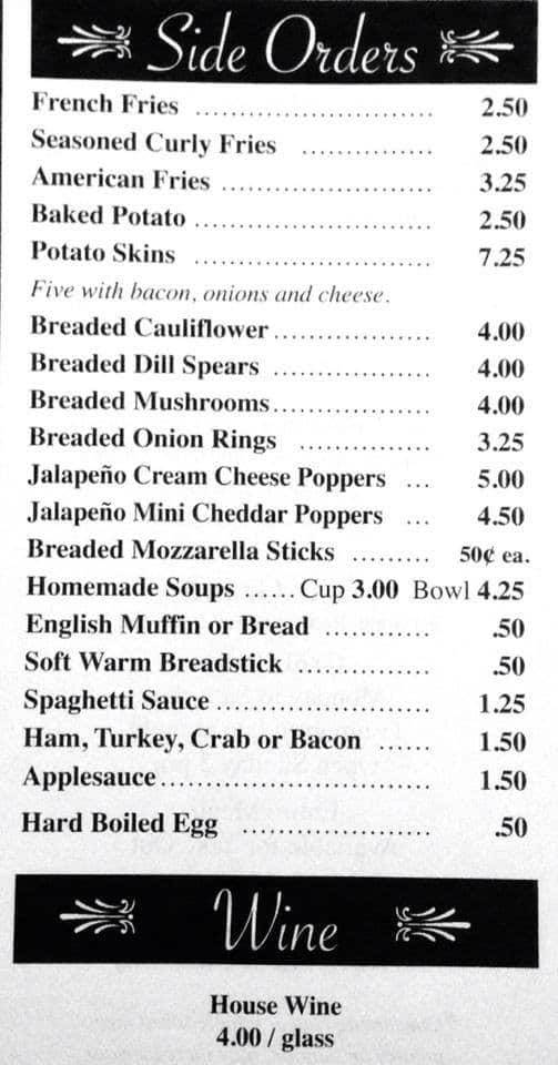 Menu at The Grand restaurant, Ludington