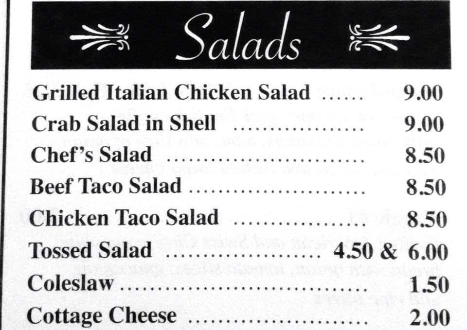 Menu at The Grand restaurant, Ludington