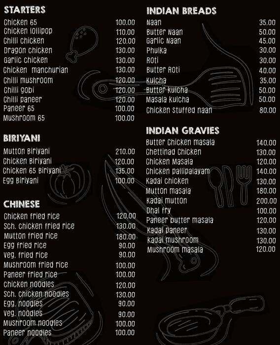 Menu of Pots 'N' Woks, Perungudi, Chennai