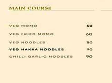 Menu of King's Cafe, Sector 14, Gurgaon