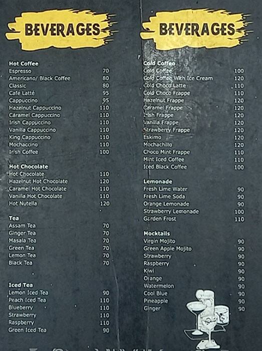 Menu at HIDEOUT the Street Cafe, Nagpur, 54