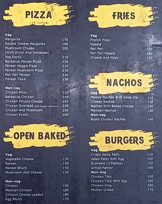 Menu at HIDEOUT the Street Cafe, Nagpur, 54