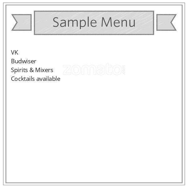Menu at Cav club, Edinburgh