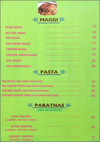 Menu at My Kitchen, Pune, 5 Potnis Parisar Shop No A