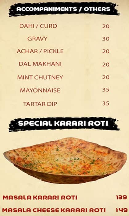Menu at The Paratha Engine, Ahmedabad, Shop 11