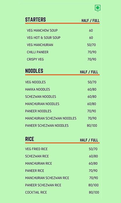 Menu of Zero Mile Bistro, Gayatri Nagar, Nagpur